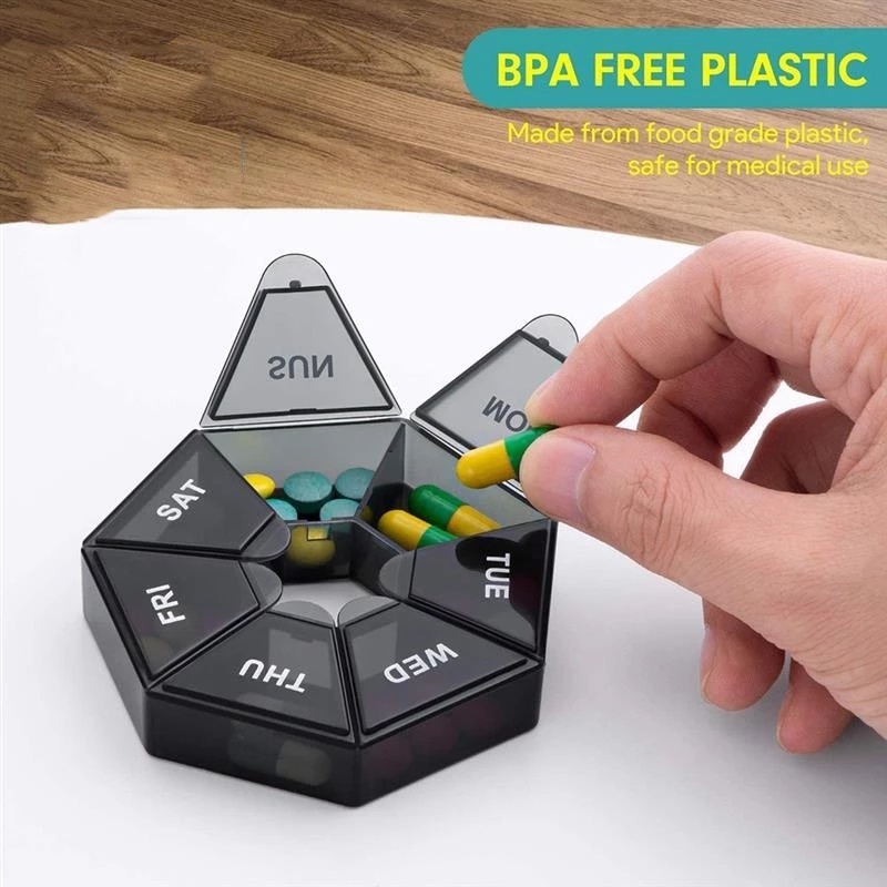 7 Grids Portable Large Capacity Tablet Dispenser Pill Box / Weekly ...