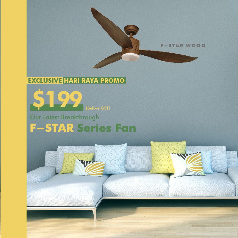 [Cheapest DC] Fanco Ceiling Fan F-star with 18W 3 tone led light ...