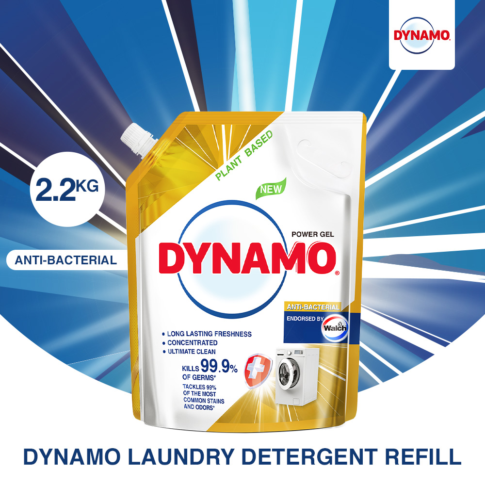 Dynamo Laundry Liquid Detergent Refill Pack Anti-Bacterial (2.2kg ...