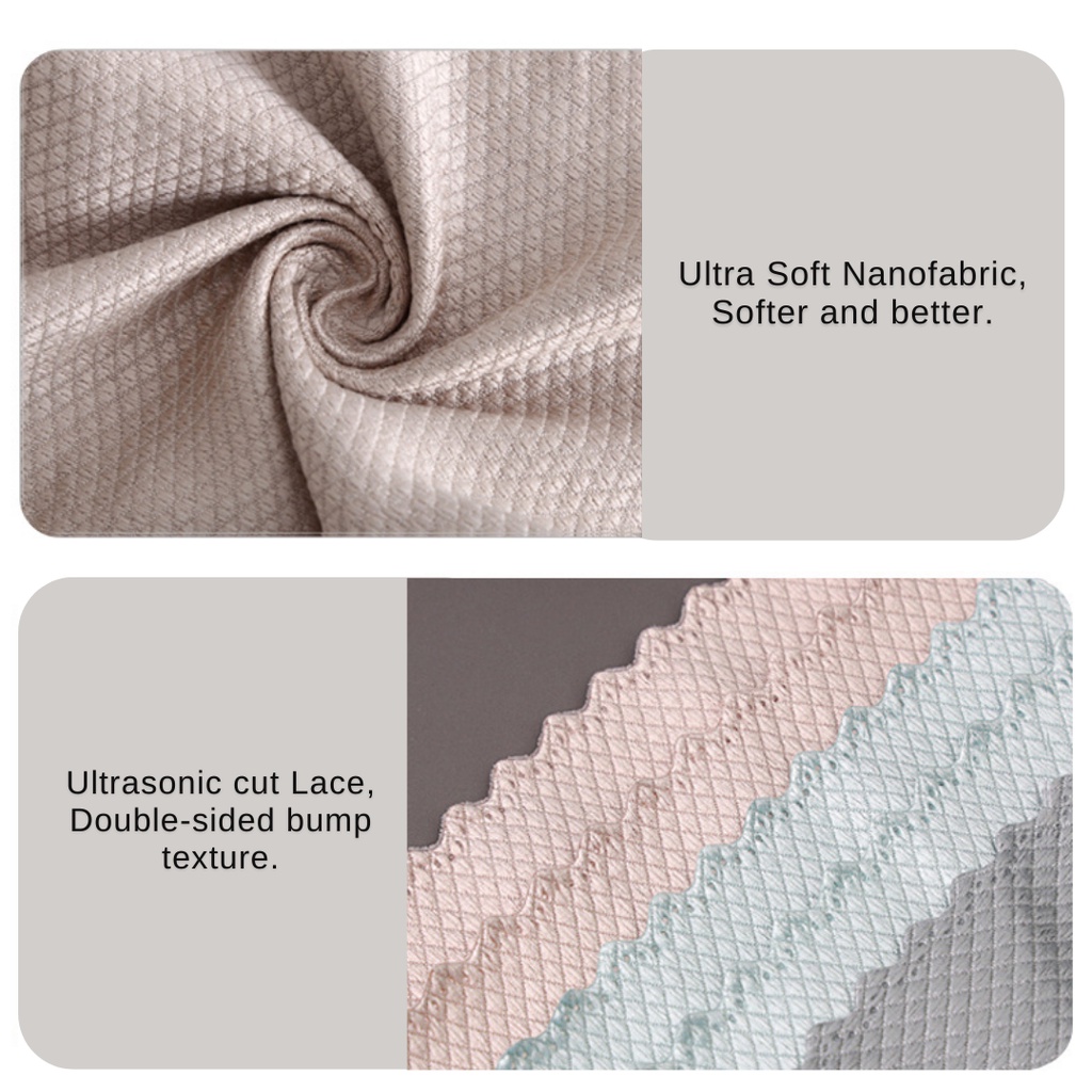 mixshop Premium Fish Scale Cloth, Glass/Window Cloth, Household Multi ...