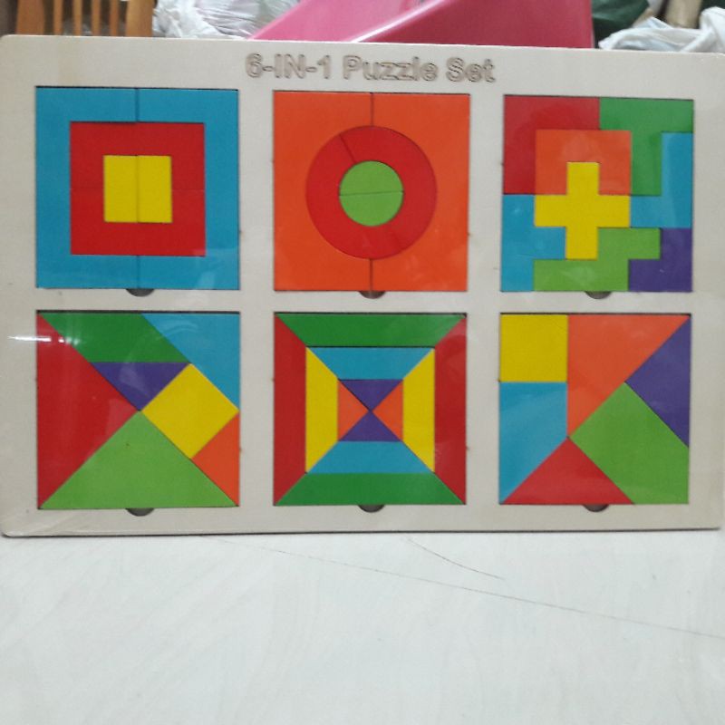 Wooden Game Jigsaw puzzle Assembly (Wooden/Tangram) genius 6 Types Of ...