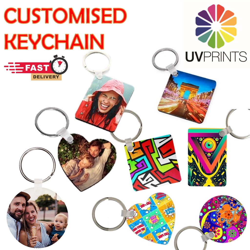 Personalized Custom Photo Wooden Keychain - diy creative gift /Art ...