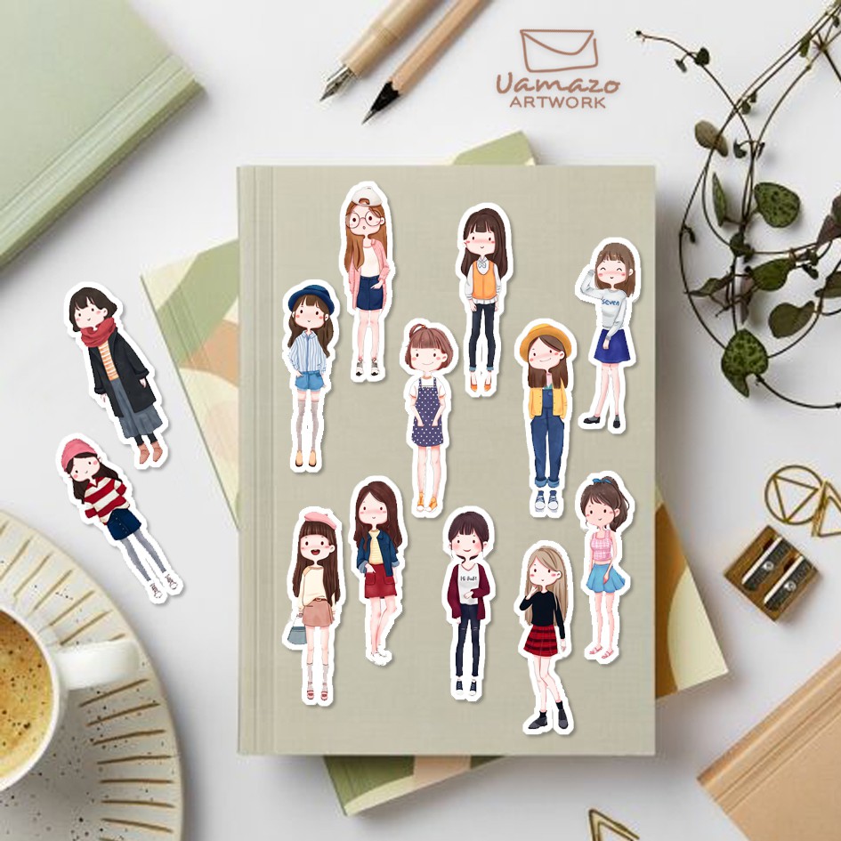 Tumblr Sticker / Hi Girls / Sticker Pack / Cute Sticker / Aesthetic ...