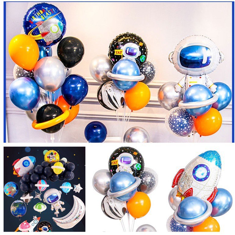 Space Astronaut Party Balloon Decoration Astronaut Foil Latex Balloon ...