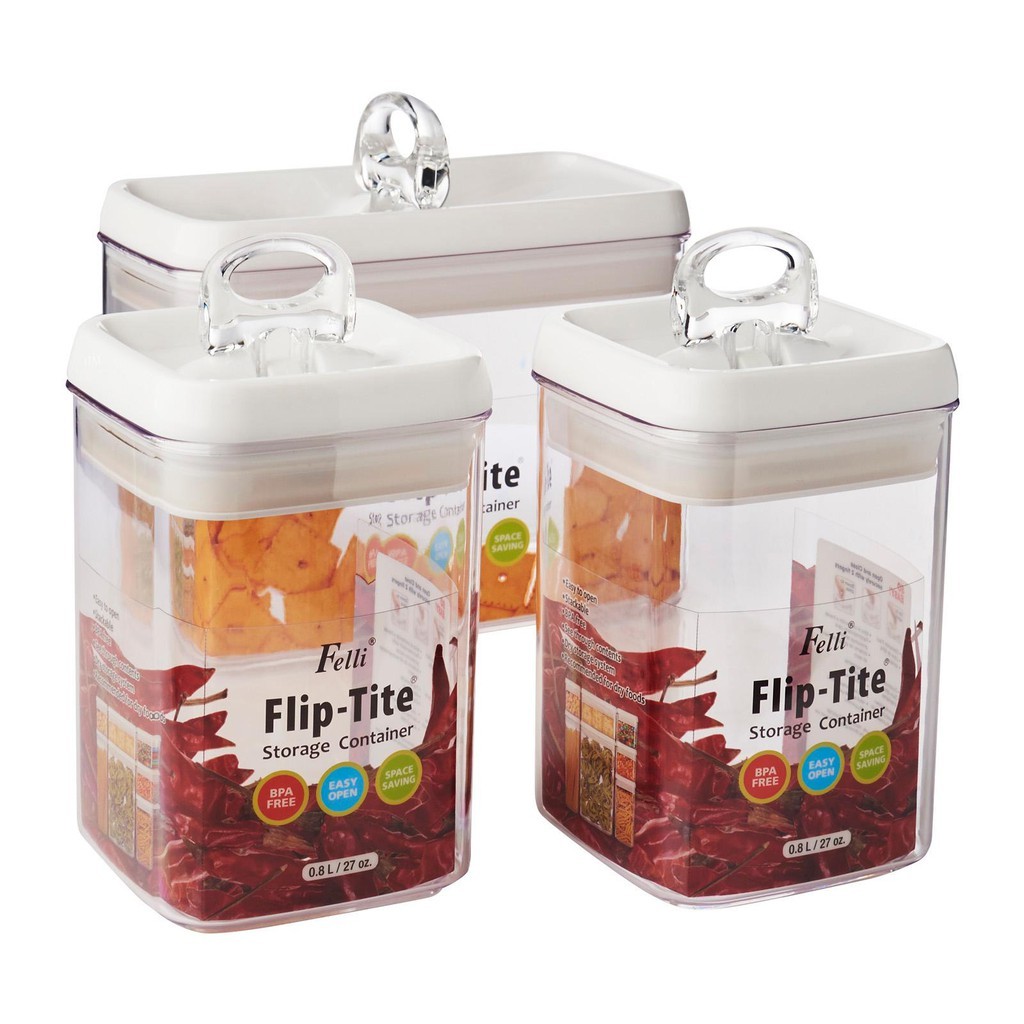Felli FLIP TITE CONTAINER 3pcs Set | Shopee Singapore