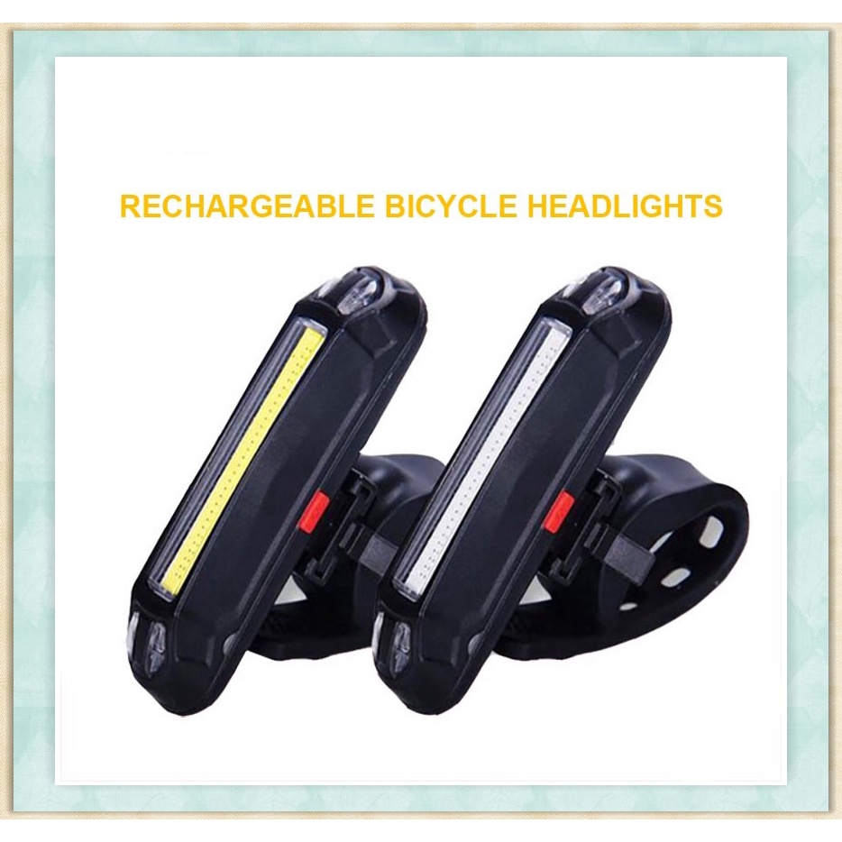 6 mode USB Rechargeable COB LED Bike Light Cycling Bicycle LED Front ...