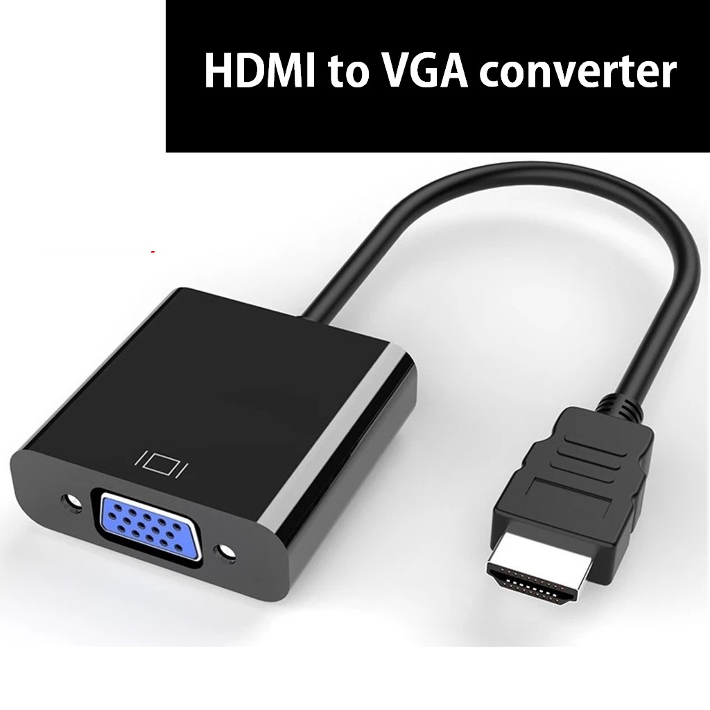 [SG Local Seller] HDMI to VGA adapter 1080P connect your HDMI CPU to a ...