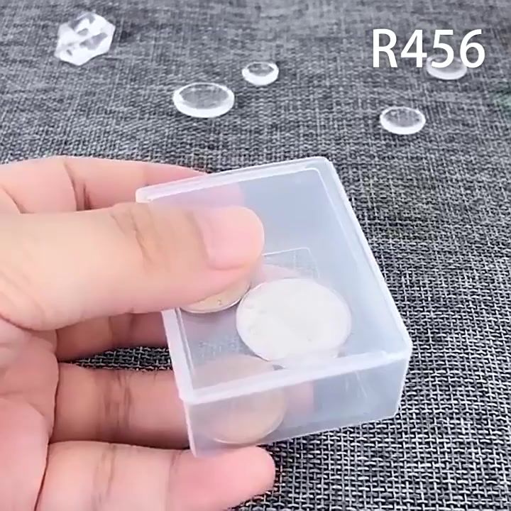 Mini Clear Storage Box with Lid / Plastic Rectangular Collection Case ...