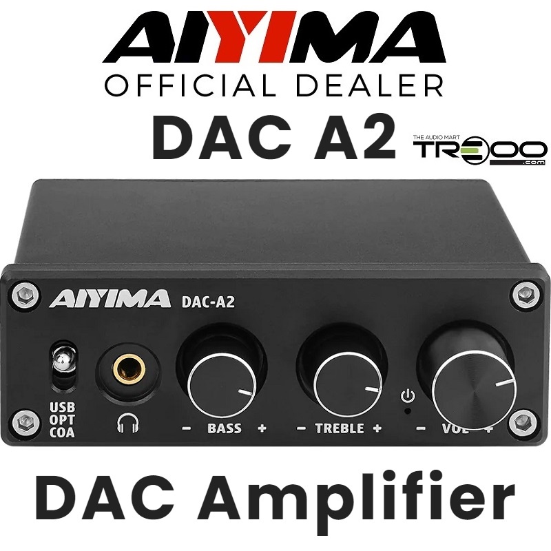 AIYIMA DAC-A2 Wired Desktop Headphone Amplifier & USB DAC (Official ...