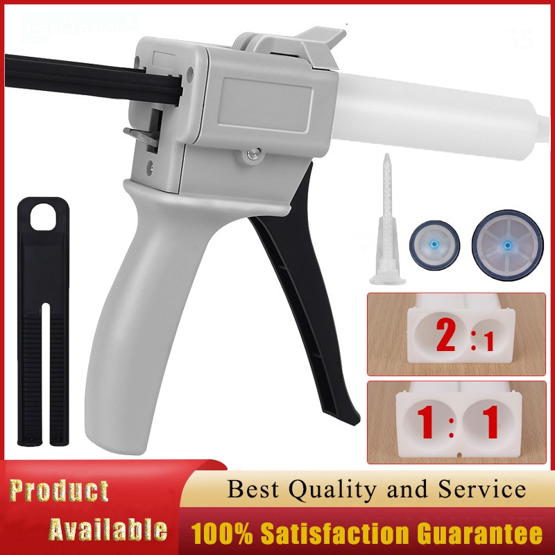50ml Glue Gun Two Component AB Epoxy Sealant Applicator Glue Adhensive Squeeze Mixed 1:1 Manual ...