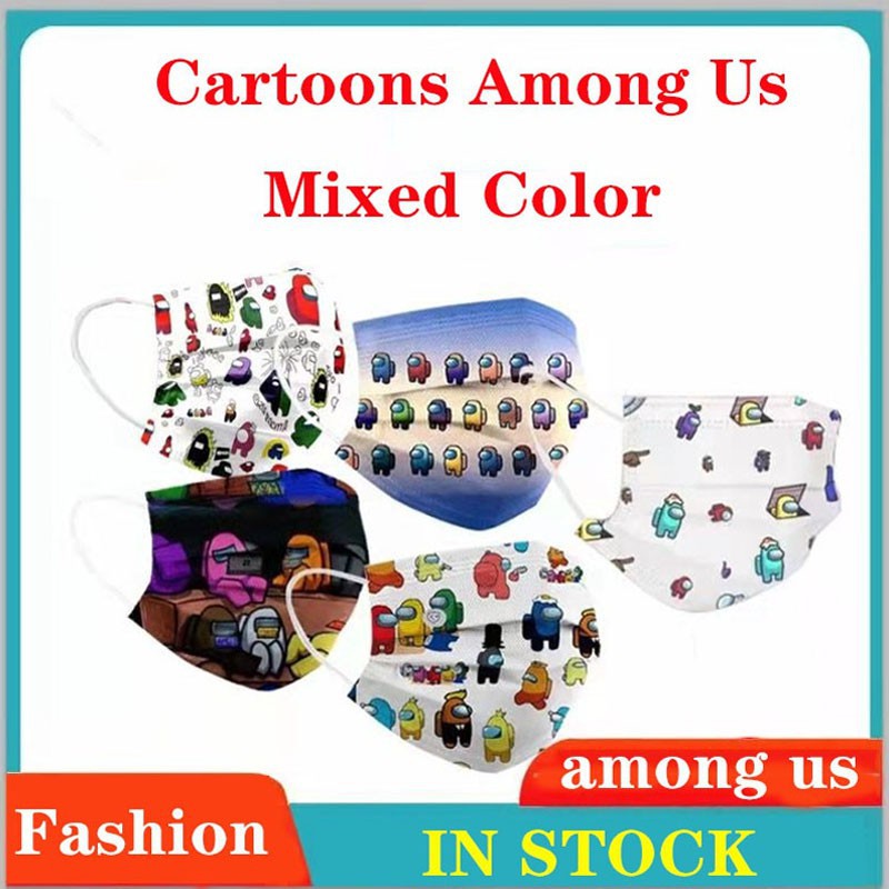 50pcs Among Us for Adult&Kids Designed Mask 3 Layers Dustproof Masks ...