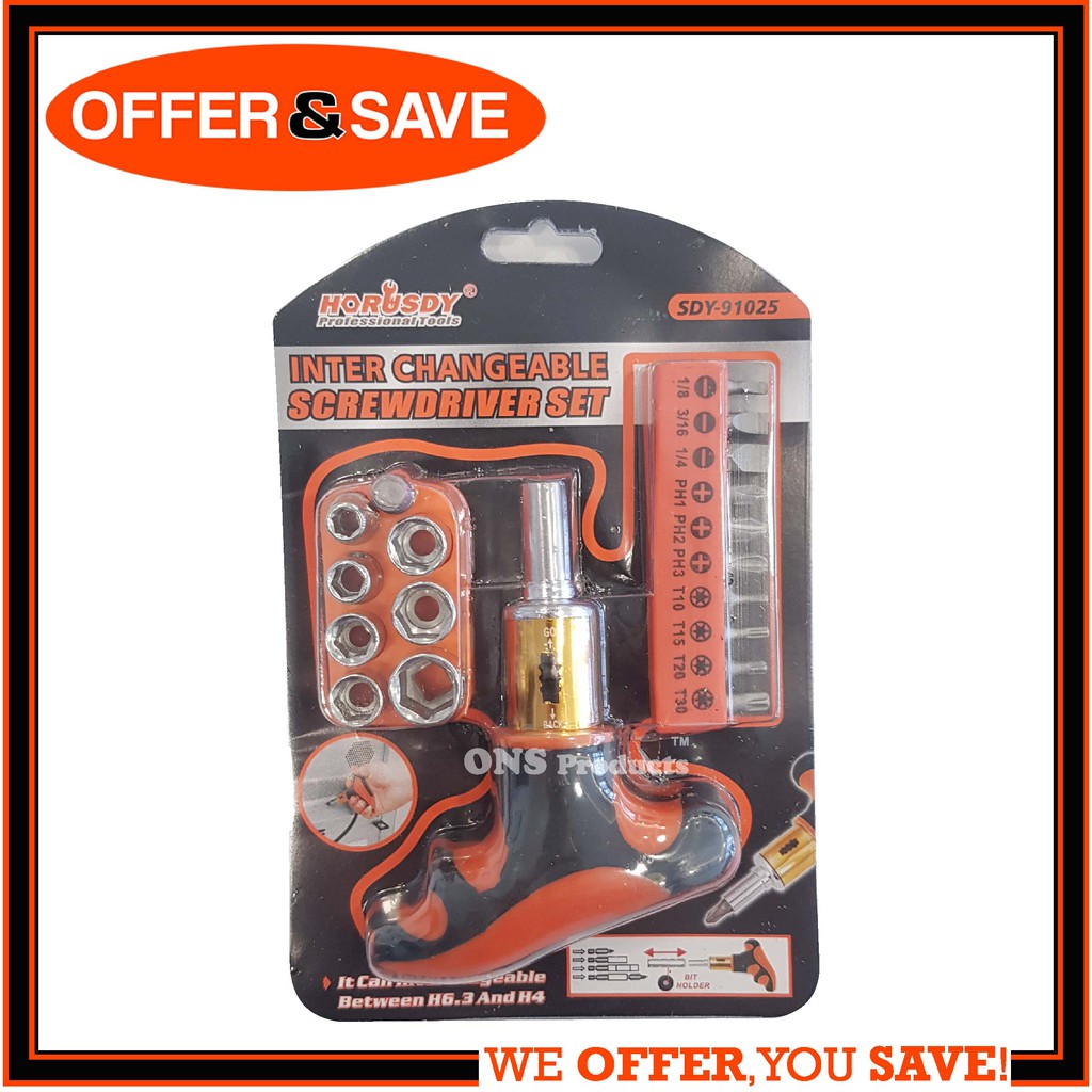 HORUSDY 19-in-1 Precision Screwdriver Toolkit / Ratchet Screwdriver Set ...