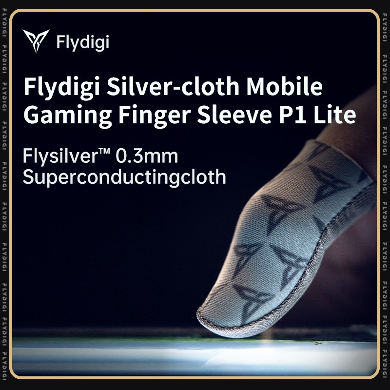 Original Flydigi P1 lite Silver-cloth Mobile Gaming Finger Sleeve For Free Fire PUBG Mobile CODM ...