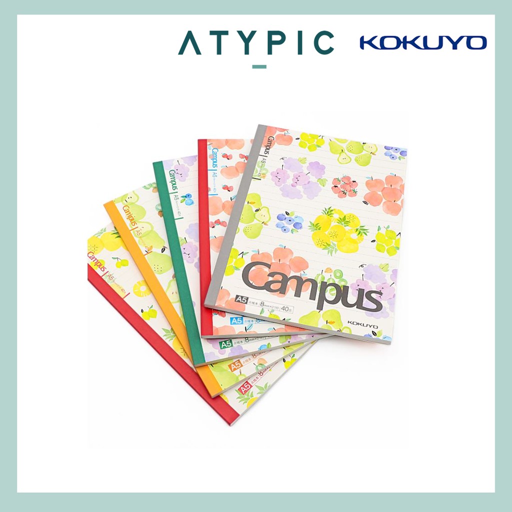 Kokuyo Campus Notebook 8mm Dotted Line Fruit series (A5/B5) - 1 pc | Shopee Singapore
