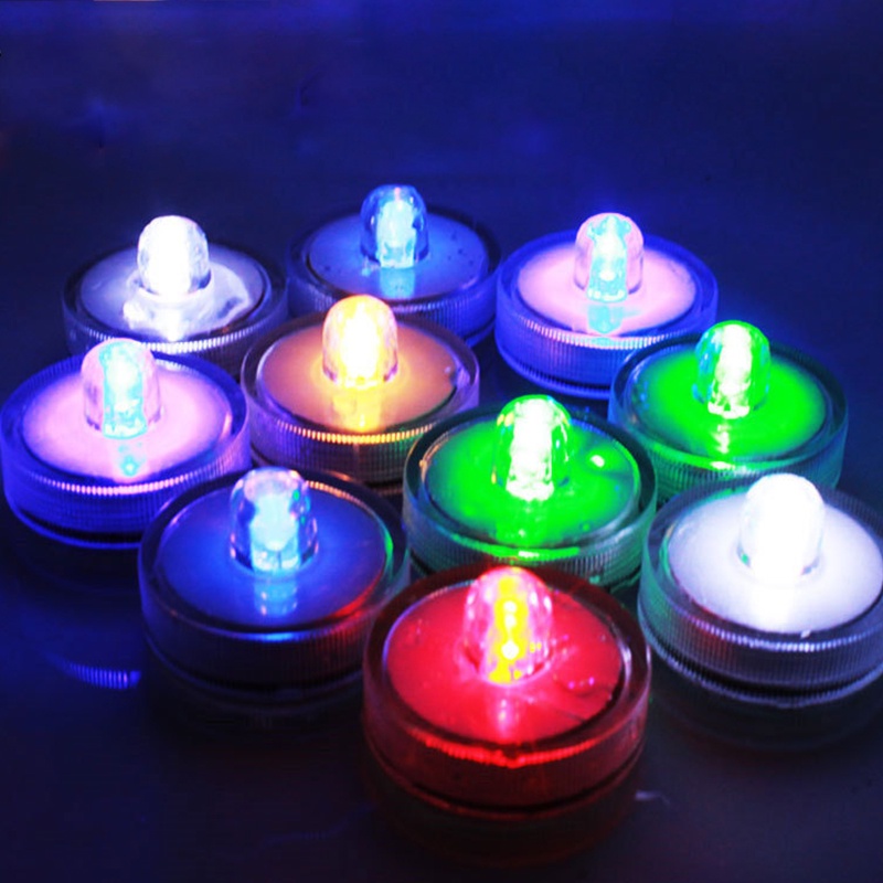 Led Colorful Fish Tank Lamp Waterproof Candle Lamp Diving Candle Lights ...