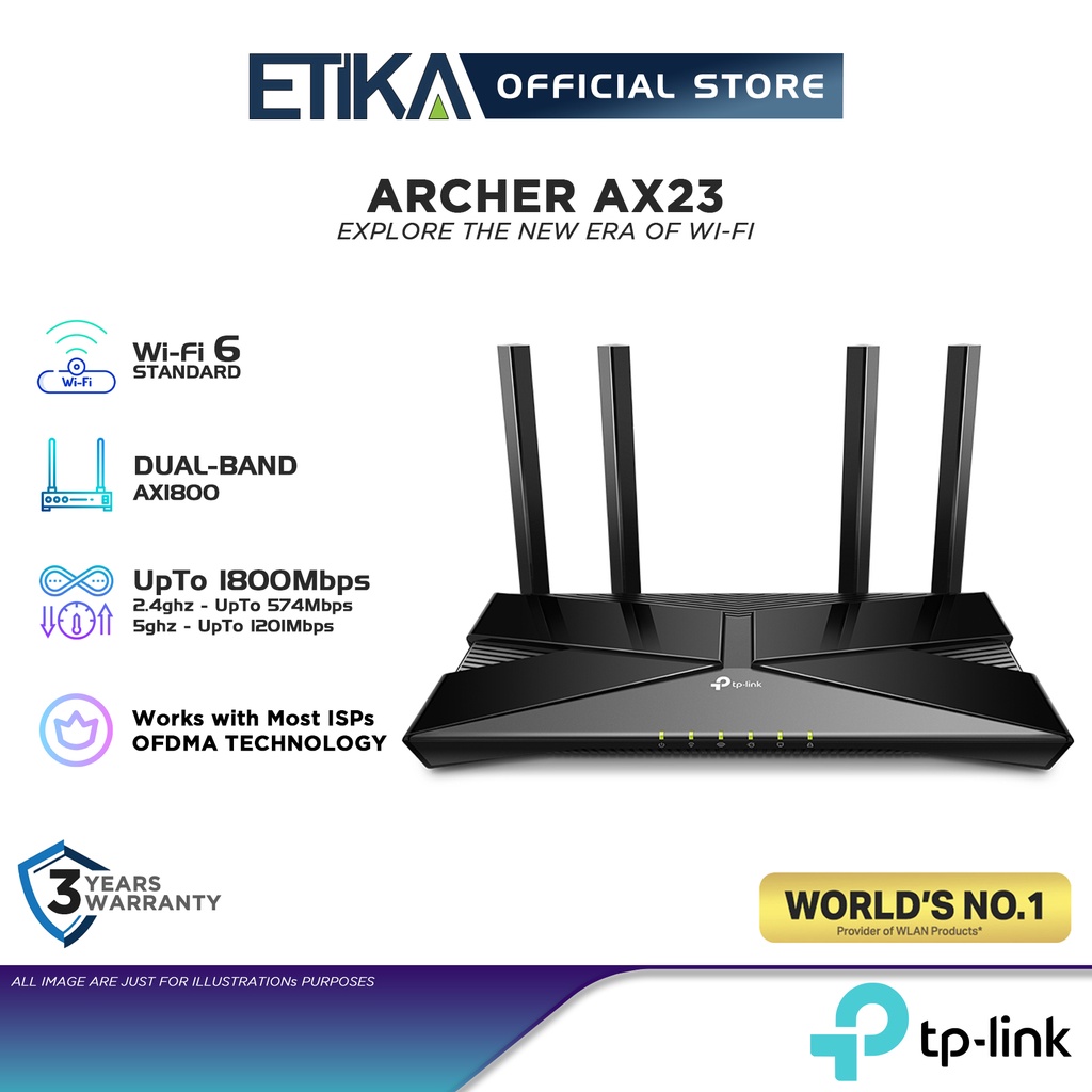TP-Link Archer AX23 | AX1800 Dual-Band Gigabit Wi-Fi 6 Router, suitable ...