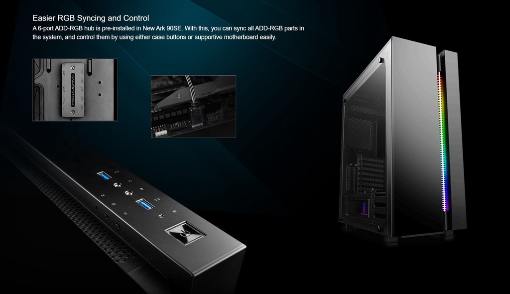 Deepcool Ark 90 SE, EATX Case, ARGB on Front Panel USB 3.0 x 2 (1 Year ...