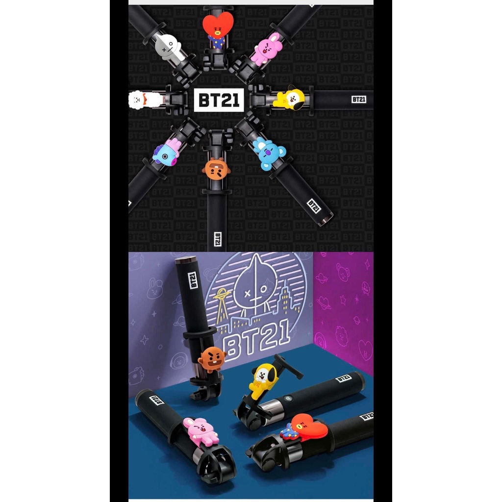 BT21 Bluetooth Selfie Stick/LINE FRIENDS BT21 x ROYCHE BT21 Official ...