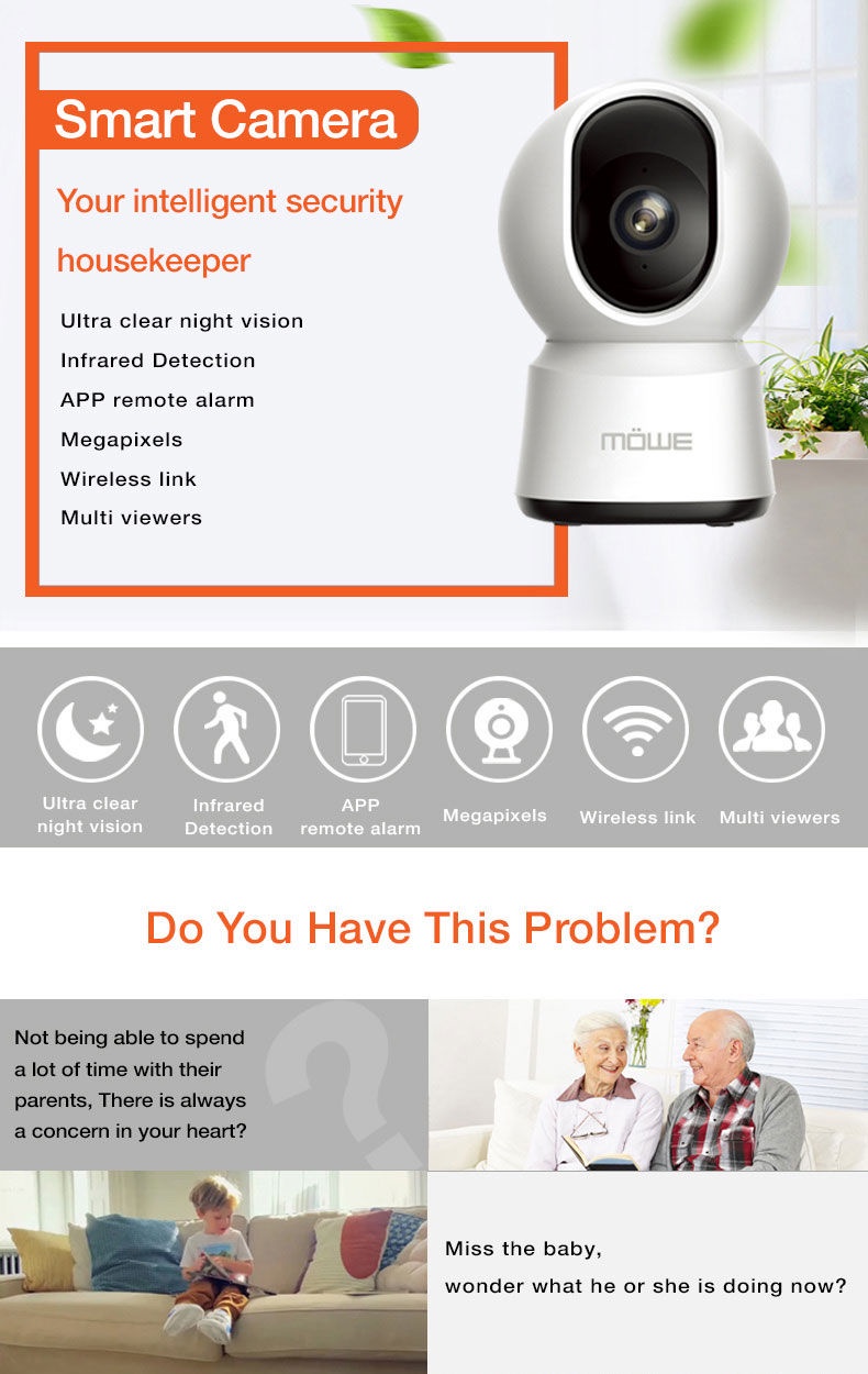 Aerogaz/Mowe Home Security Camera MW880C | Shopee Singapore