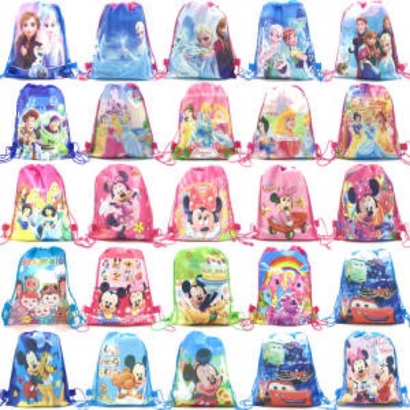 Local Seller Cartoon Drawstring Bag For Kids Birthday Party Goodie Bag ...