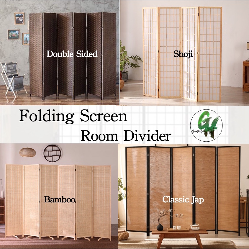 [MIN 2 PANELS][ROOM PARTITION] Rattan Divider/Bamboo Divider/Partition ...