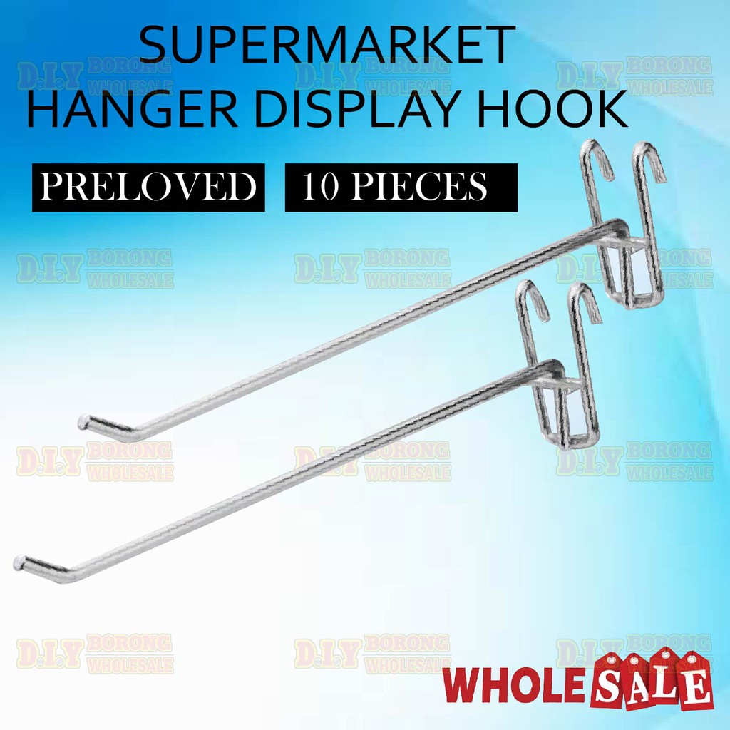 [ PRELOVED ] 10 PCS Metal Rod Hanging Bar Retail Store Supermarket ...