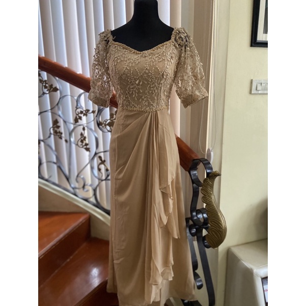 Mother of the Bride Dress/ Principal Sponsor Gown/ Secondary Sponsor Gown/ Ninang Gown | Shopee ...