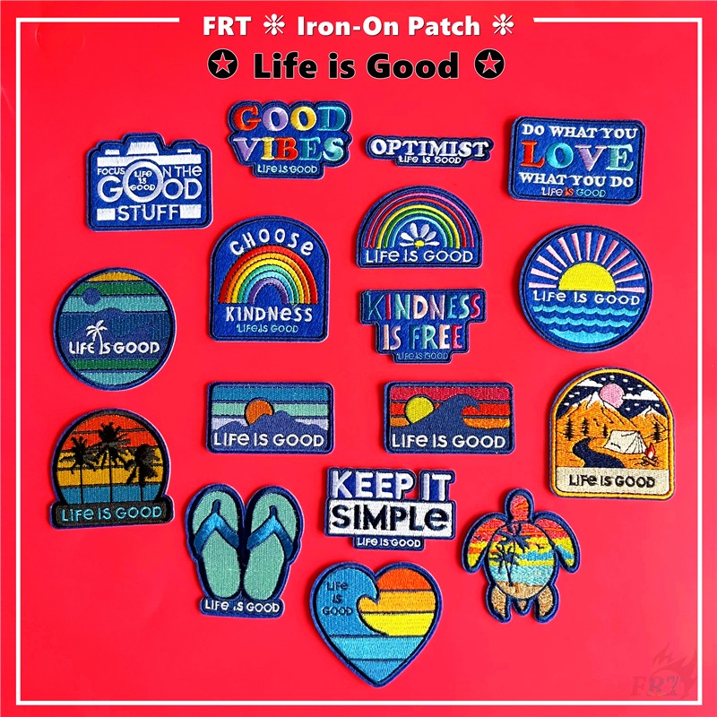 ☸ Life Is Good - Choose Kindness Iron-On Patch ☸ 1Pc Outdoor DIY Sew on ...