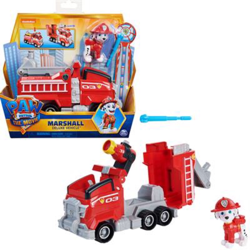 Toy Paw Patrol: The Marshall Car Set Has The Function Of Shooting Green ...