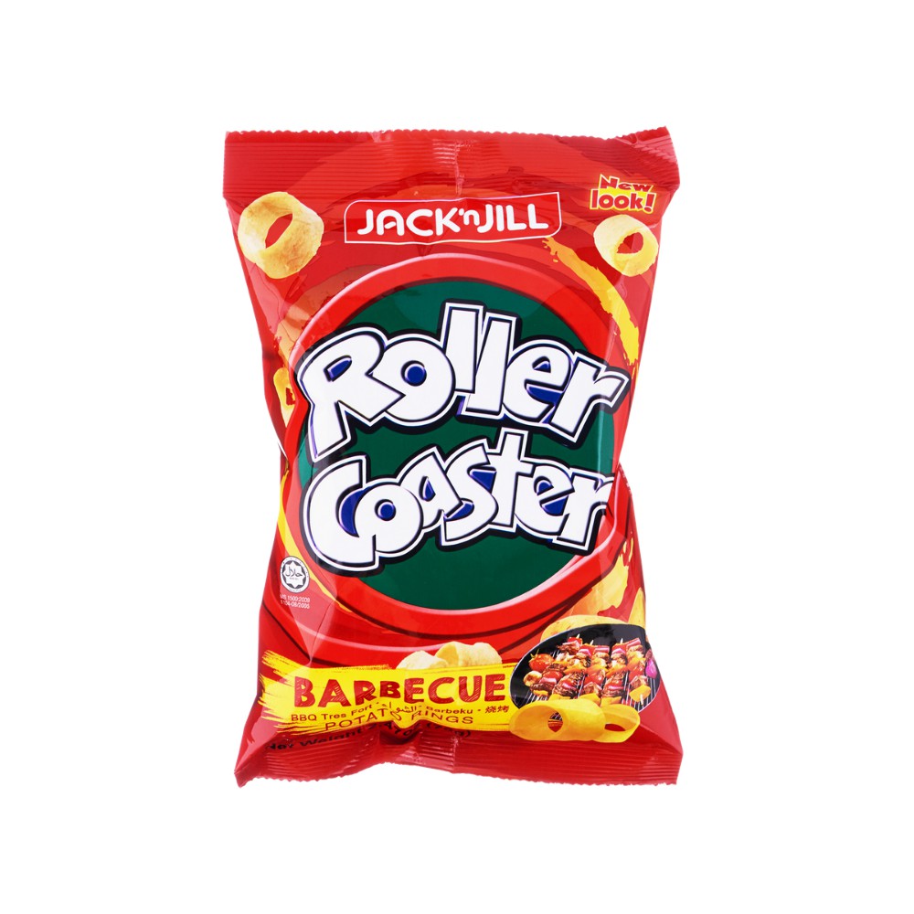 Jack N' Jill Roller Coaster BBQ Flavour Potato Rings (70g x 10 Packs ...