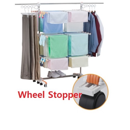[Korea Standard]Wheel Stopper Socks Clip Extended Blanket rod Full-Size ...