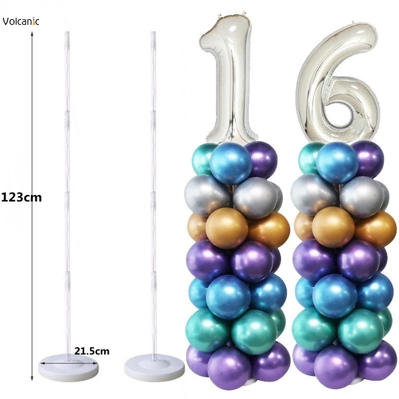 Durable Happy Birthday Balloon Column Stand with Base and Pole for ...