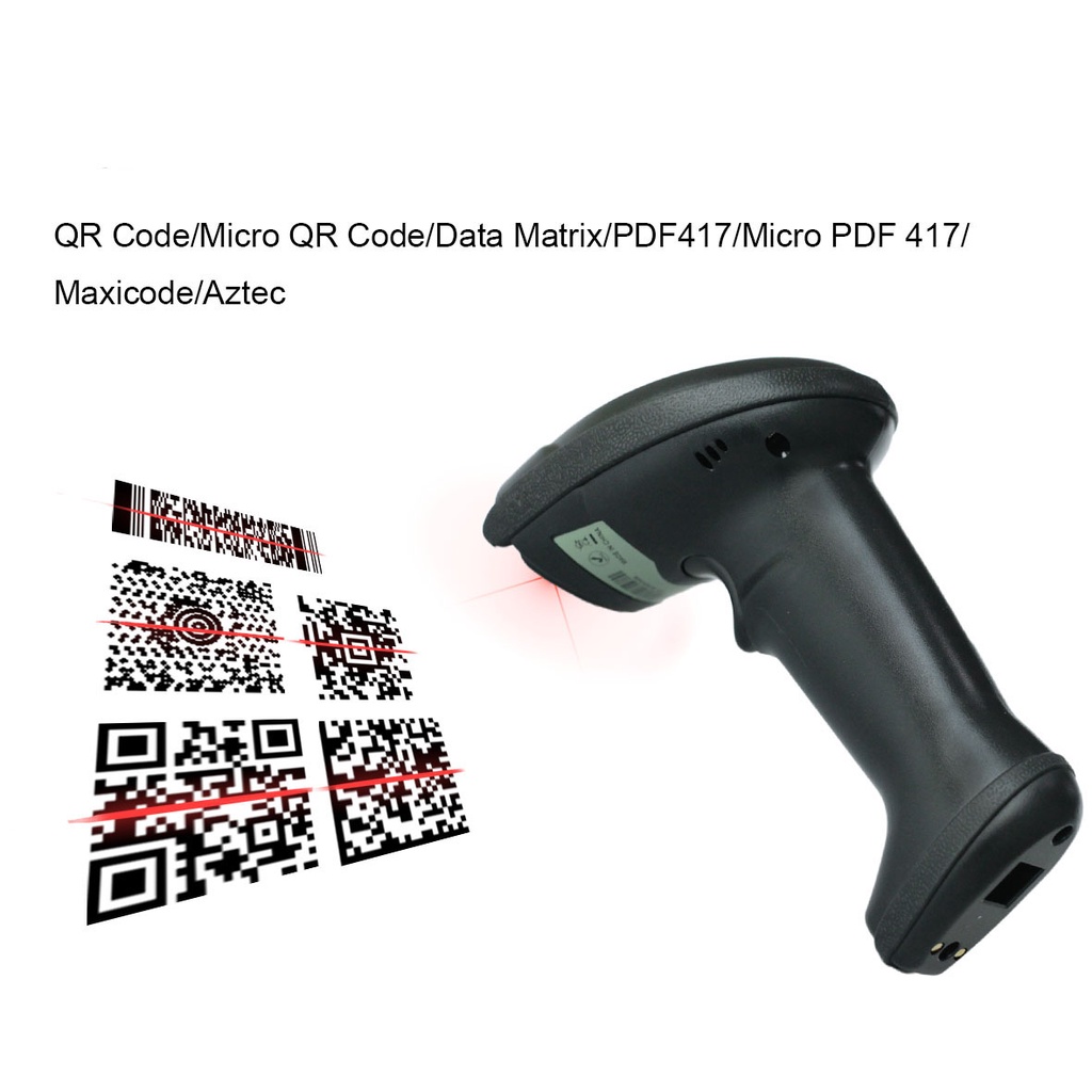Wireless 2D Barcode Scanner with 2.4G Dongle and Bluetooth Wired USB 1D ...