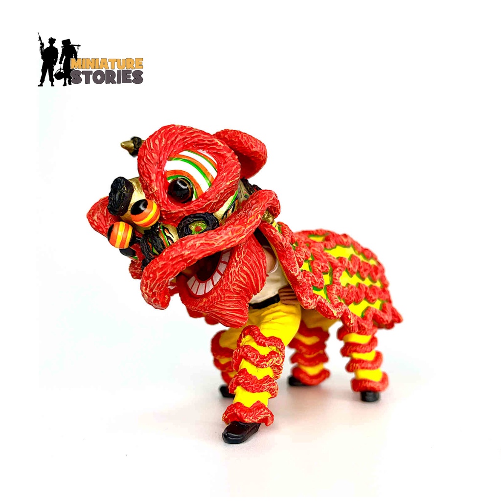 Collectible Lion Dance Guan Yu Red Lion Chinese New Year CNY Hand ...