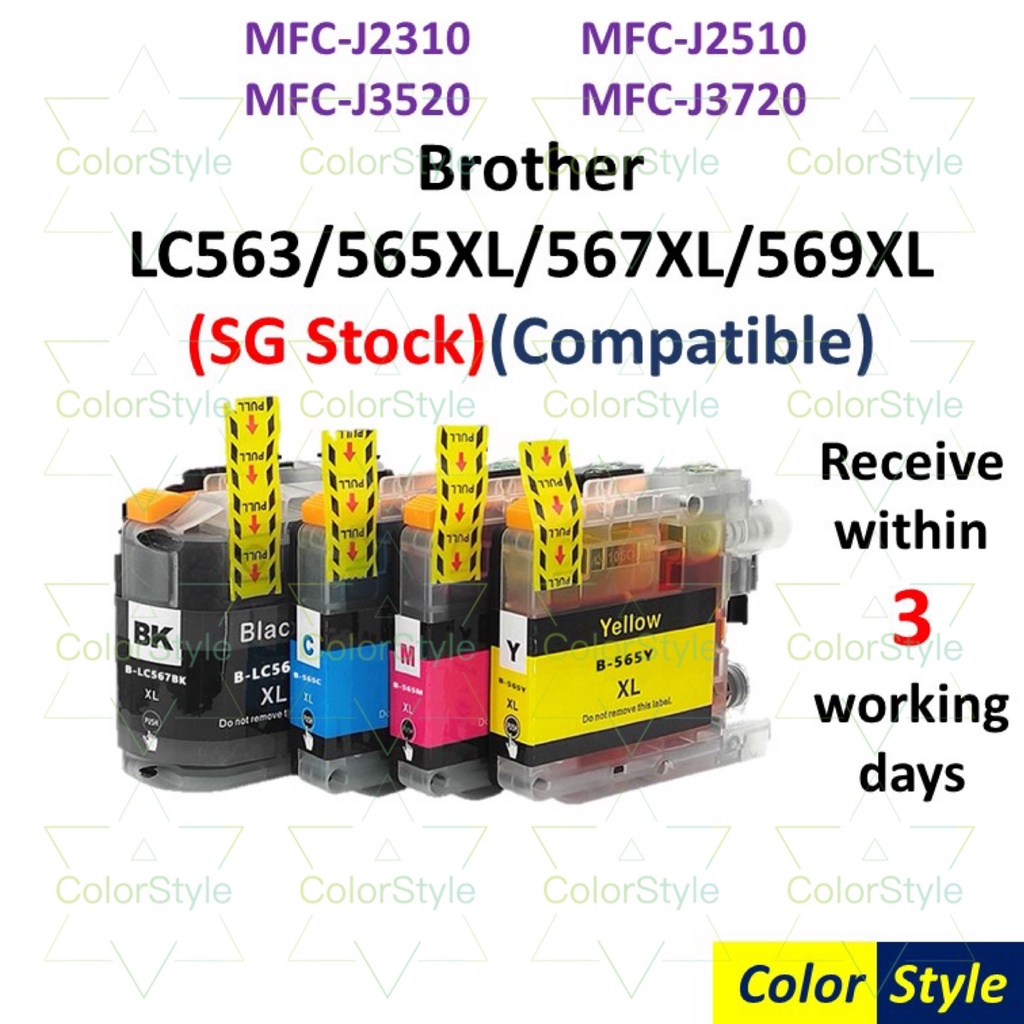 【SG】Brother LC563 LC565 LC567 LC569 Ink Cartridge Compatible for ...