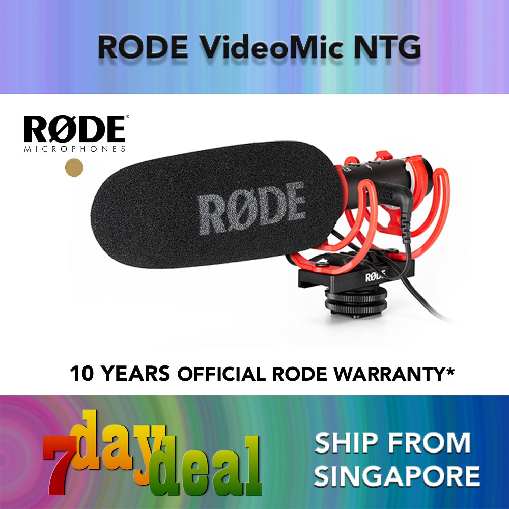 Rode VideoMic NTG Hybrid Analog and USB On Camera Shotgun Microphone ...