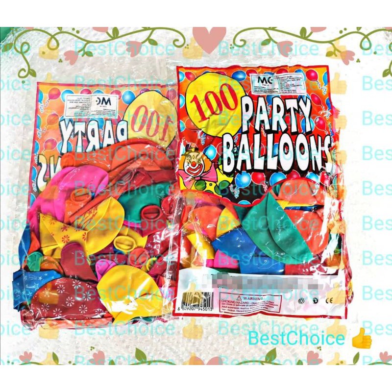 PARTY Balloon Assorted colours (Pack/100 pcs) | Shopee Singapore