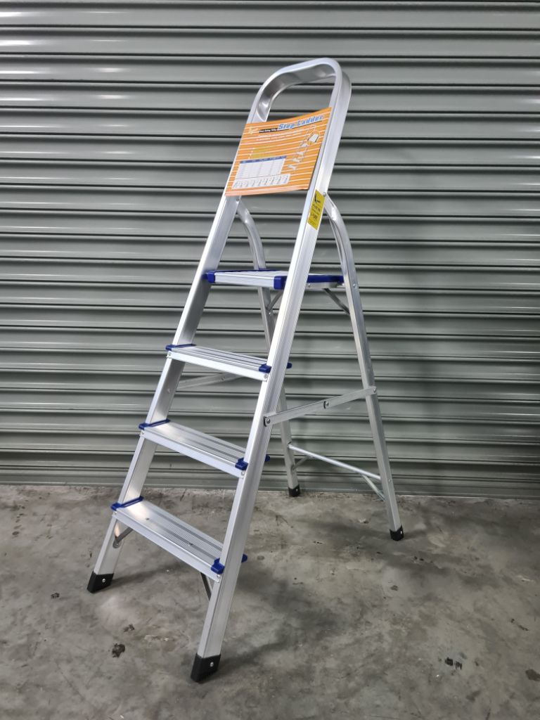 Aluminium Step Ladder From 3 to 8 Steps with Large Platform Foldable ...