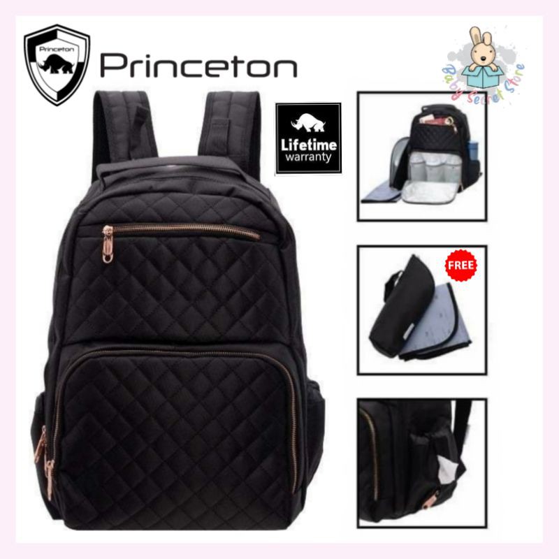 Princeton Milano Series Stylish Diapers Bag (FREE Changing Mat & Bottle ...