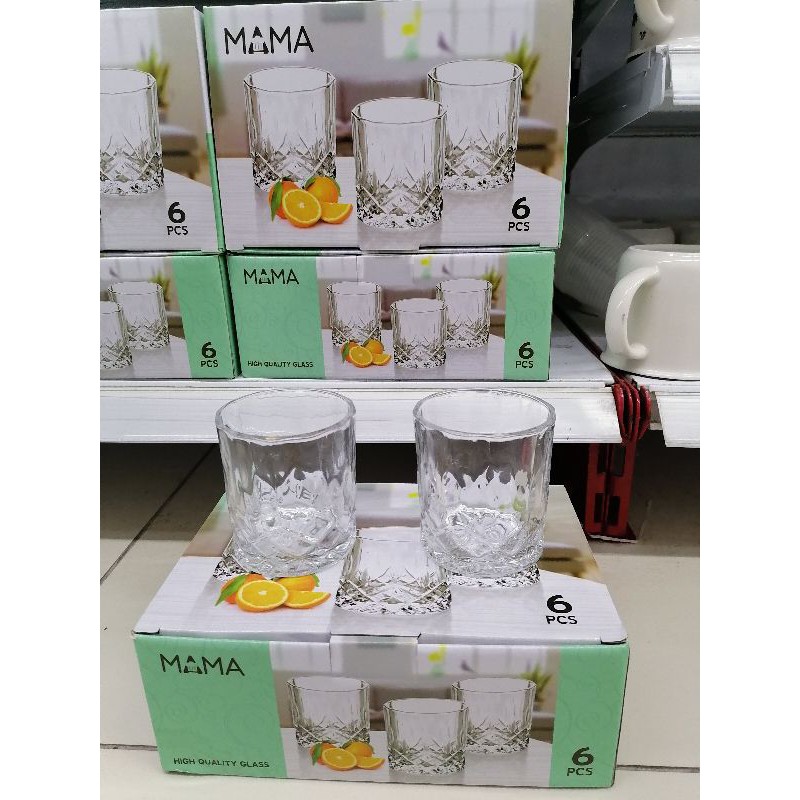 😘Ready stock🥰 😊Glass Cup 1 set Of 6 pcs Contents 210ml Beautiful And Comels😁 😎Buy 3 Sets Can Get ...