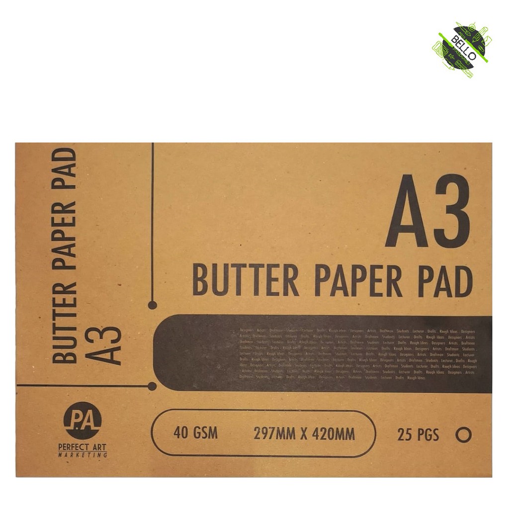 PERFECT ART Butter Paper Pad A2 / A3 25's | Shopee Singapore