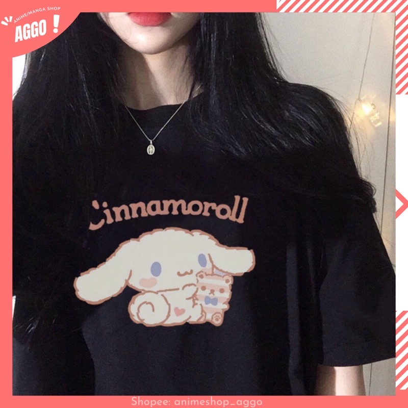 Cute Japanese Style Cinnamoroll Cartoon T-Shirt For Women | Shopee ...