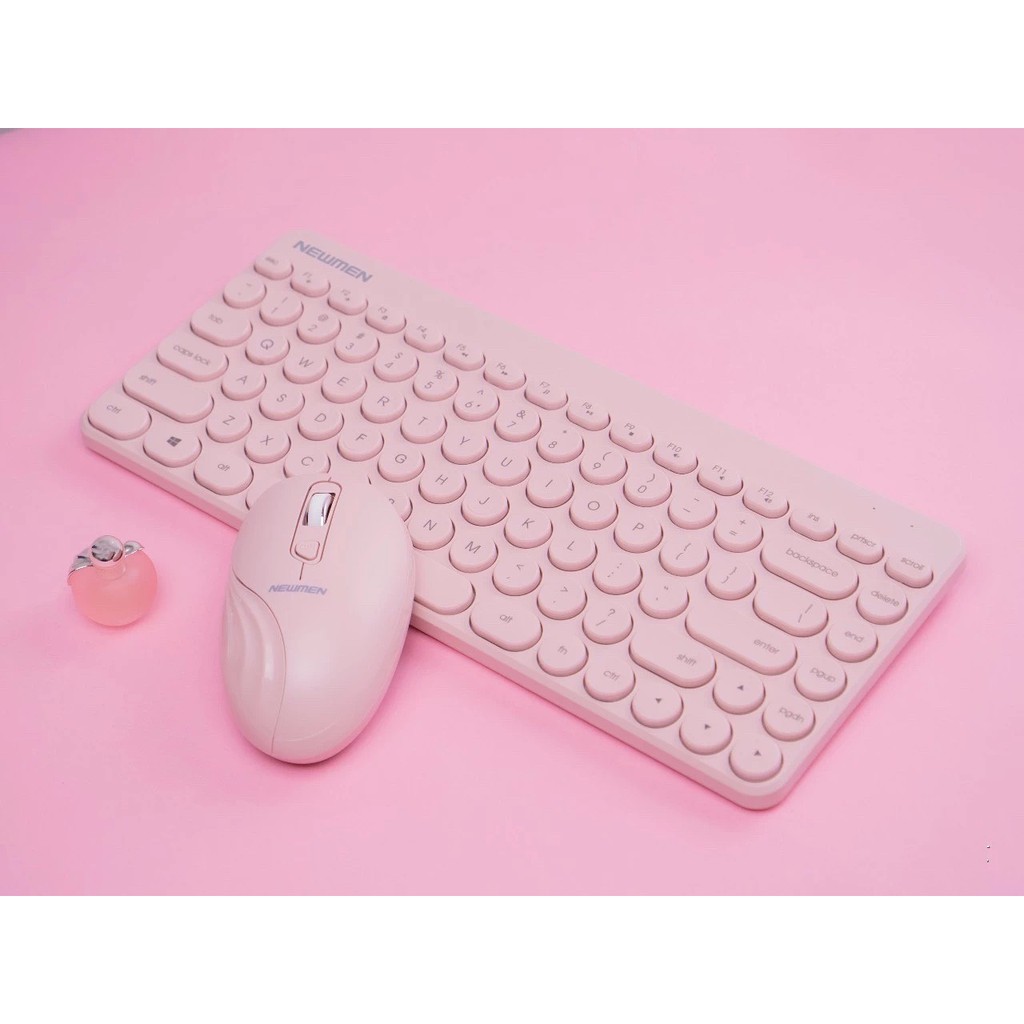 Newmen K928 wireless keyboard and mouse set (pink) | Shopee Singapore