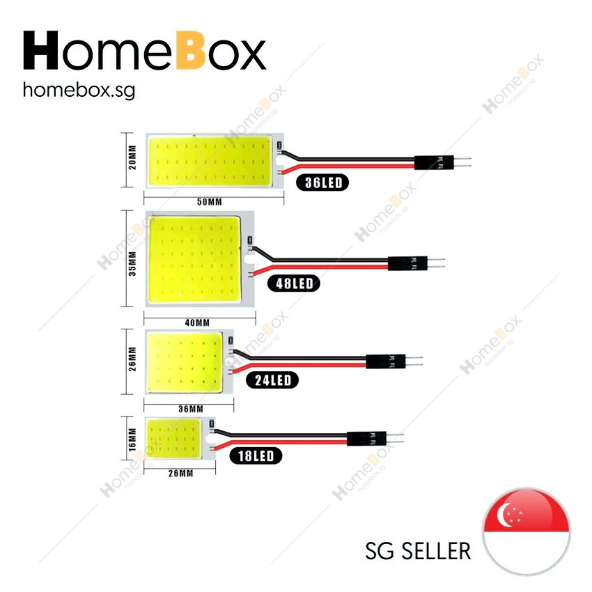 HomeBox 🇸🇬 12V 18/24/36/48 COB LED Car Interior Panel Light Car ...