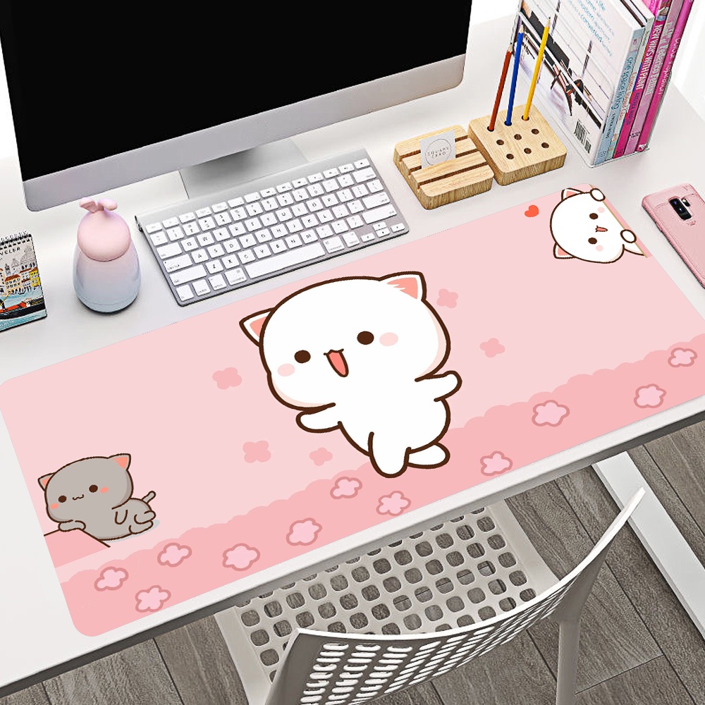 Peach Mochi Cat Gaming mousepad Desk Mat Computer Gaming Mousepad Anti ...