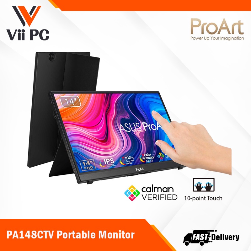 ASUS ProArt Display PA148CTV Portable Professional Monitor - 14-inch ...