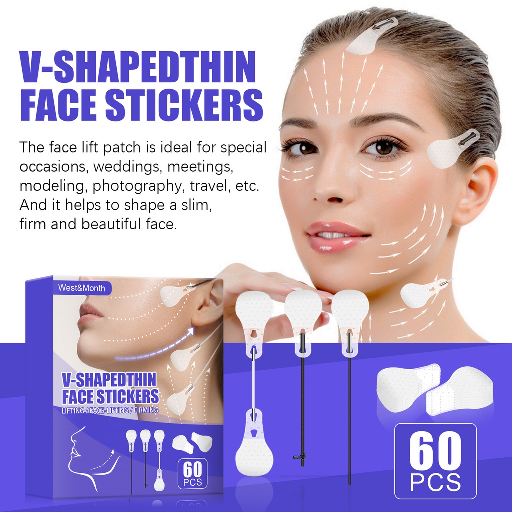 Invisible Face Lift Stickers V-Shape Face Line Wrinkle Sagging Skin ...