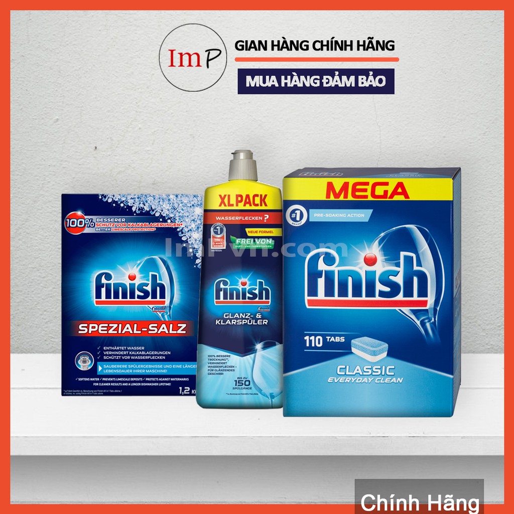 Combo of Finish dishwashing tablets Classic Box 110 tablets, Salt 1.2kg ...