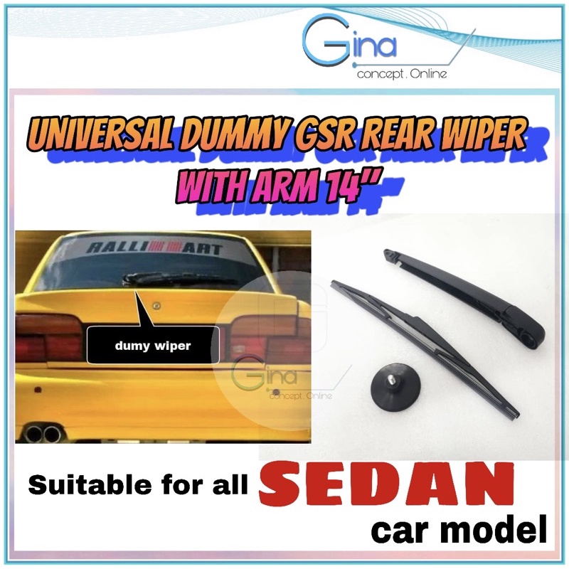 Universal Dummy GSR Rear Wiper 14" - Fit All Car (HONDA/TOYOTA/NISSAN ...