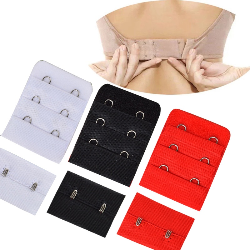3 Rows 2 Hooks Adjustable Bras Extender Snap / Brassiere Intimates ...